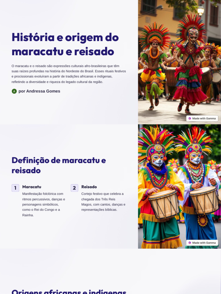 Historia e Origem Do Maracatu e Reisado | PDF