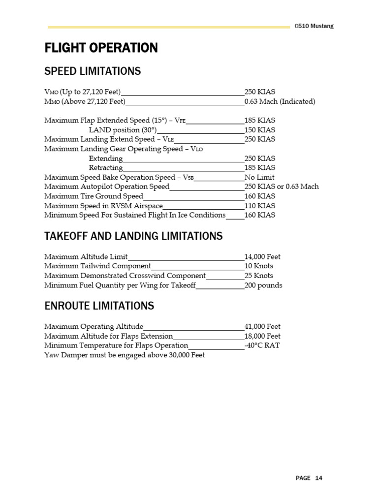 C510 Manual | PDF | Cockpit | Landing Gear