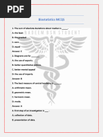 100 Multiple-Choice Questions (MCQS) For Biostatistics - Clinical Corner | PDF | Statistics ...