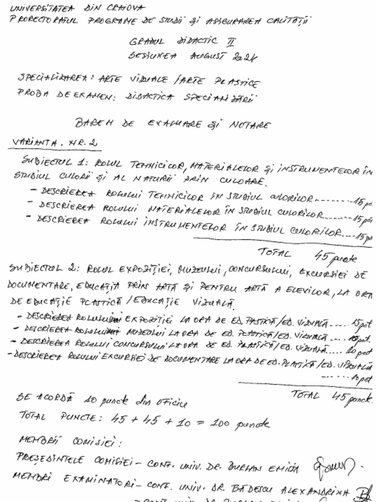 Bareme Gradul II 2024 | PDF