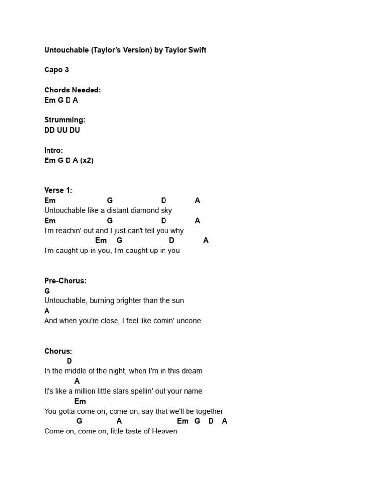 untouchable | PDF | Song Structure | Sound Recording