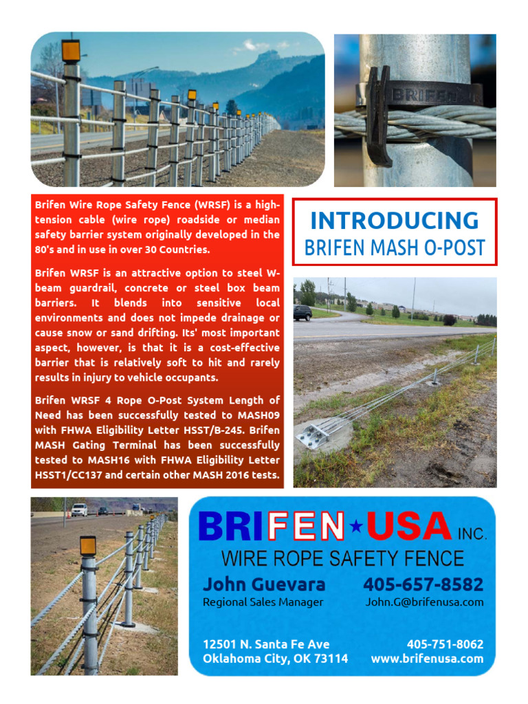 MASH-Compliant Brifen Wire Rope Fence | PDF