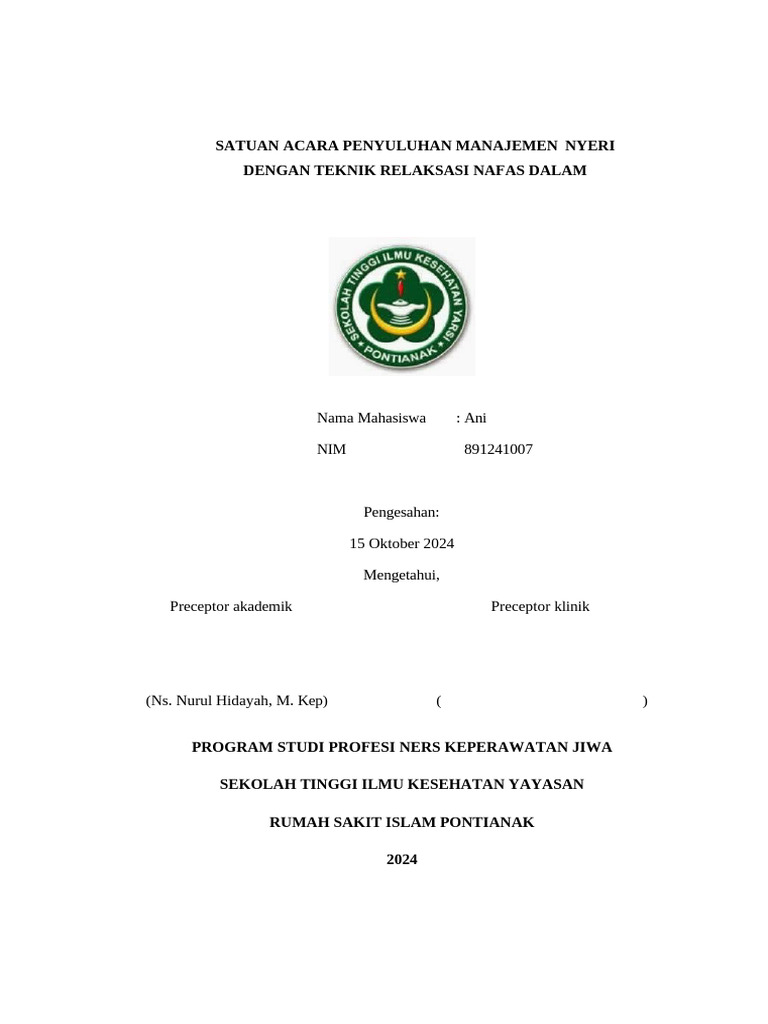 Manajemen Nyeri dengan Relaksasi Nafas | PDF