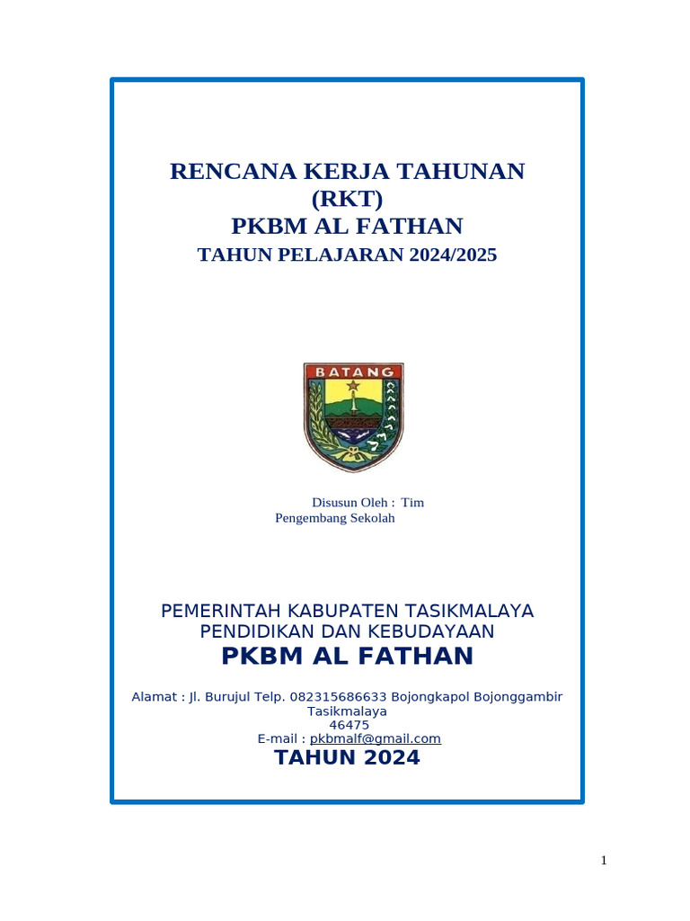 RKT PKBM 2024-2025 | PDF