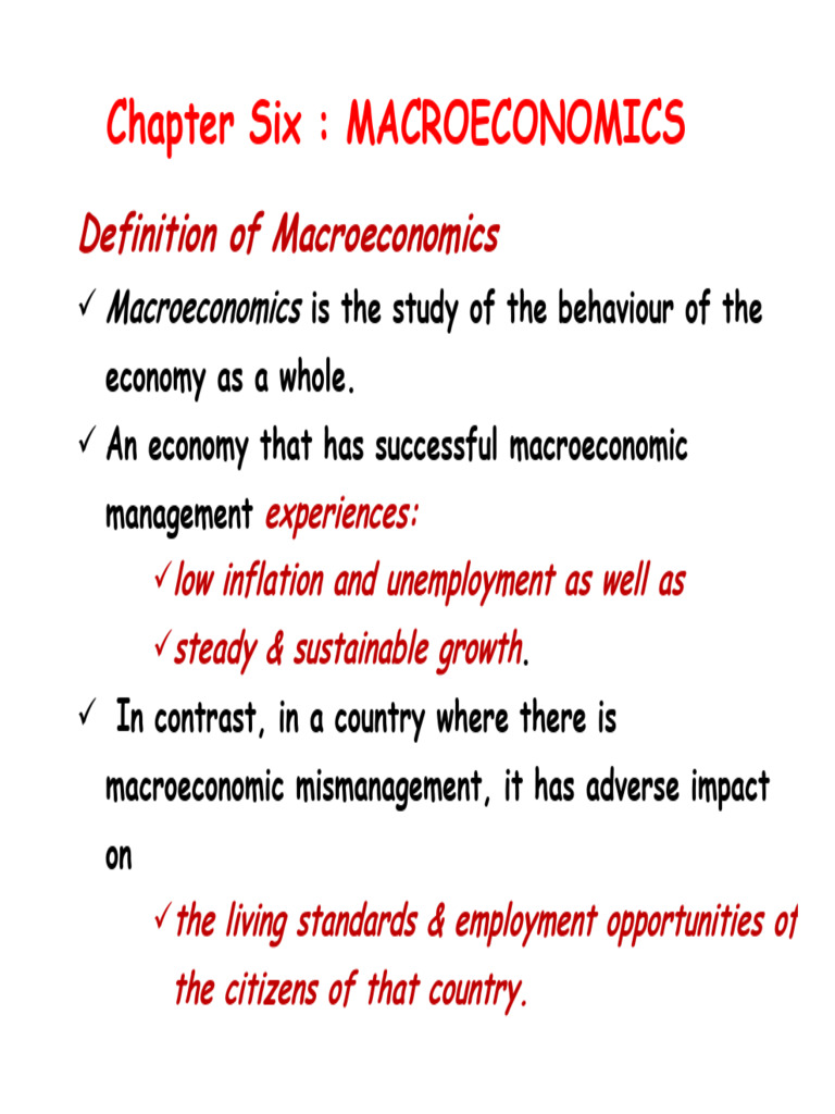Principles of Economics CH 6 MACRO ECONOMICS | PDF | Inflation | Unemployment