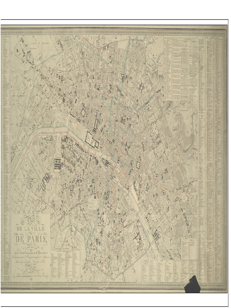 Mapa Paris 110000 - 1843 | PDF