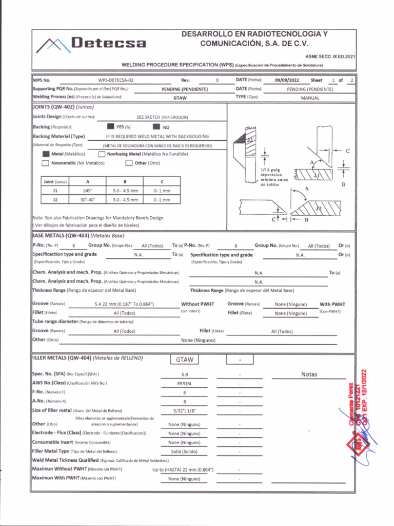 WPS DETECSA 03 GTAW 090922 Signed | PDF