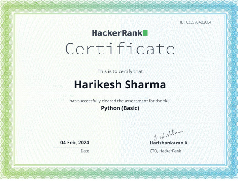Python Basic Certificate PDF | PDF
