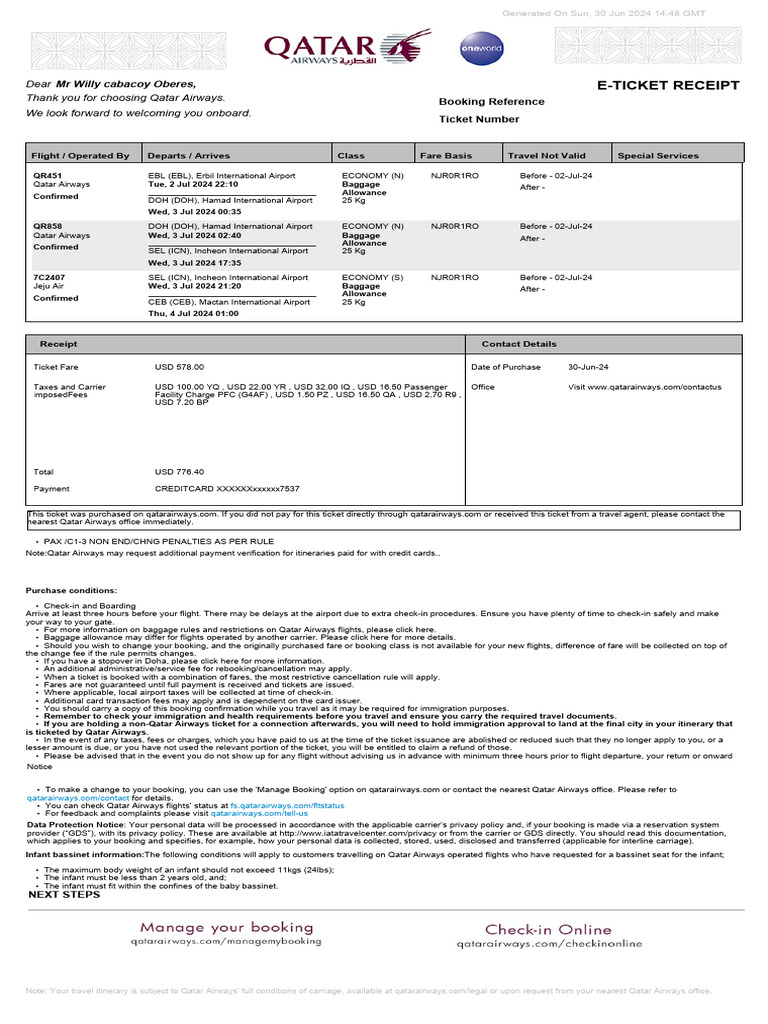 E Ticket | PDF | Credit Card | Payments