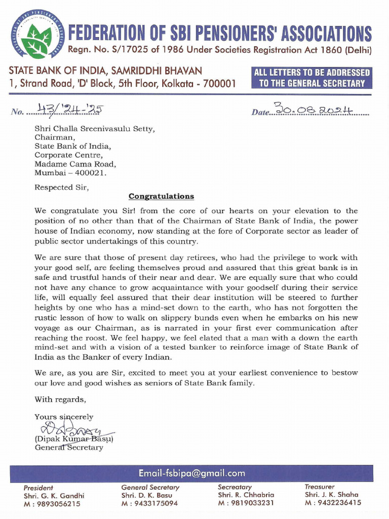 Chairman Congratulations | PDF