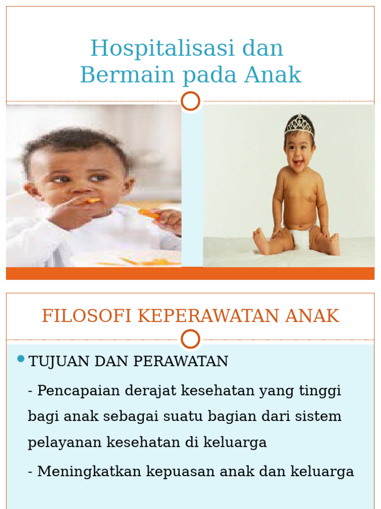 Konsep Hospitalisasi Dan Konsep Bermain | PDF | Kesehatan Holistik | Gaya Hidup