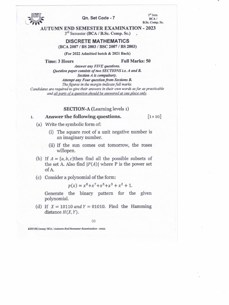 Discrete Mathematics | PDF