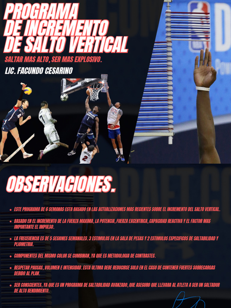 Programa de Salto | PDF | Entrenamiento con pesas | Ejercicio físico