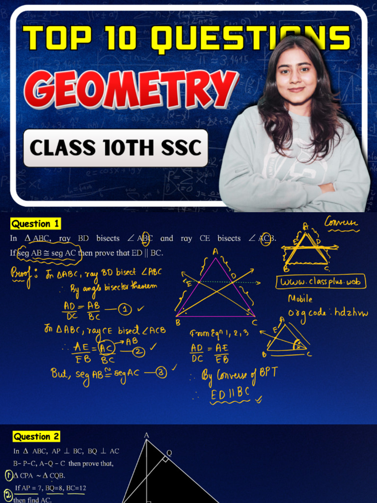 TOP 10 Questions of Geometry (1,2,3,4) | PDF