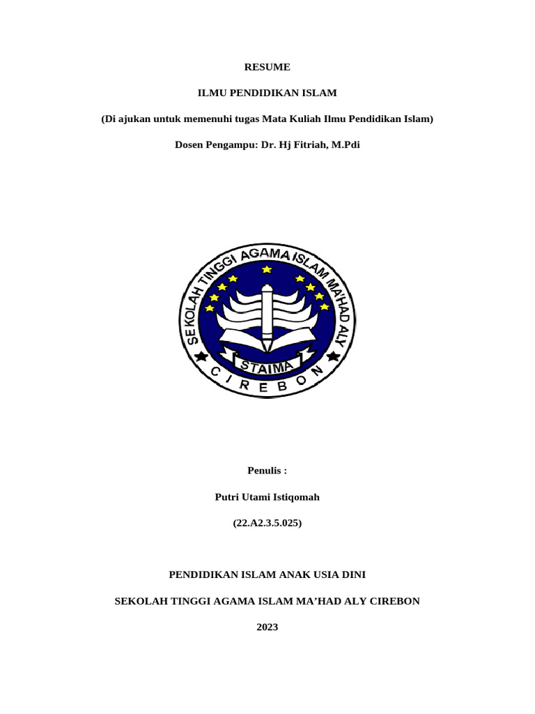 Tugas Resume Materi Ipi (Putri Utami-Piaud-3) | PDF