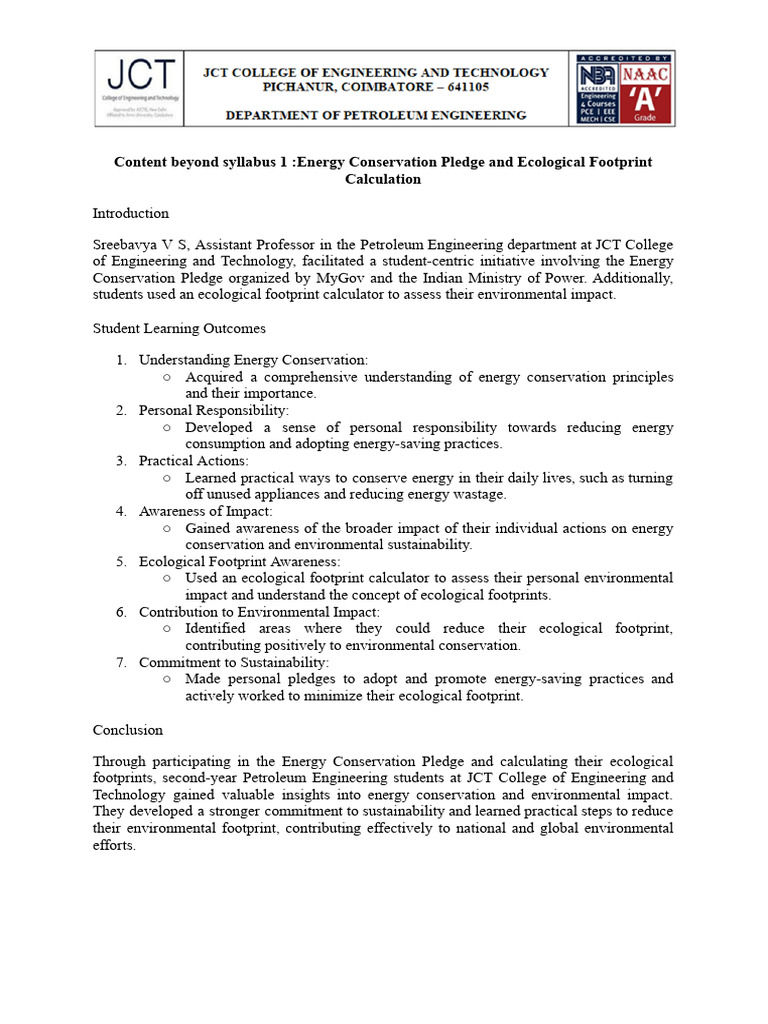 Content Beyond Syllabus JCT College of Engineering | PDF