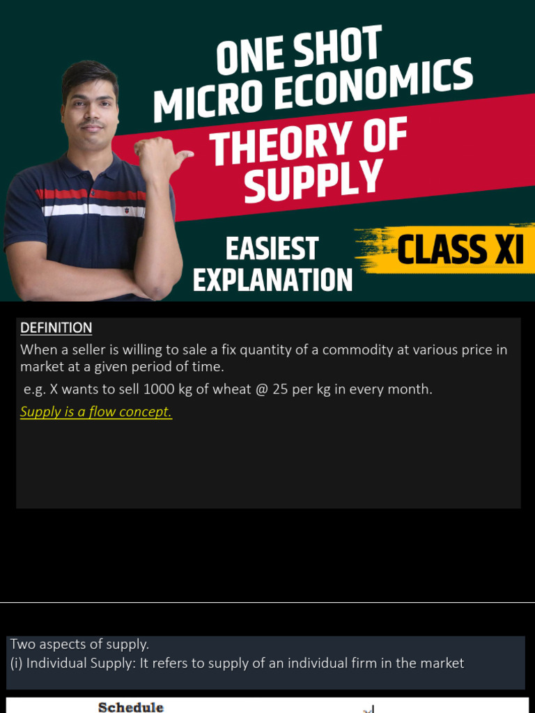 Supply & Elasticity of Supply SPCC | PDF | Supply (Economics) | Elasticity (Economics)