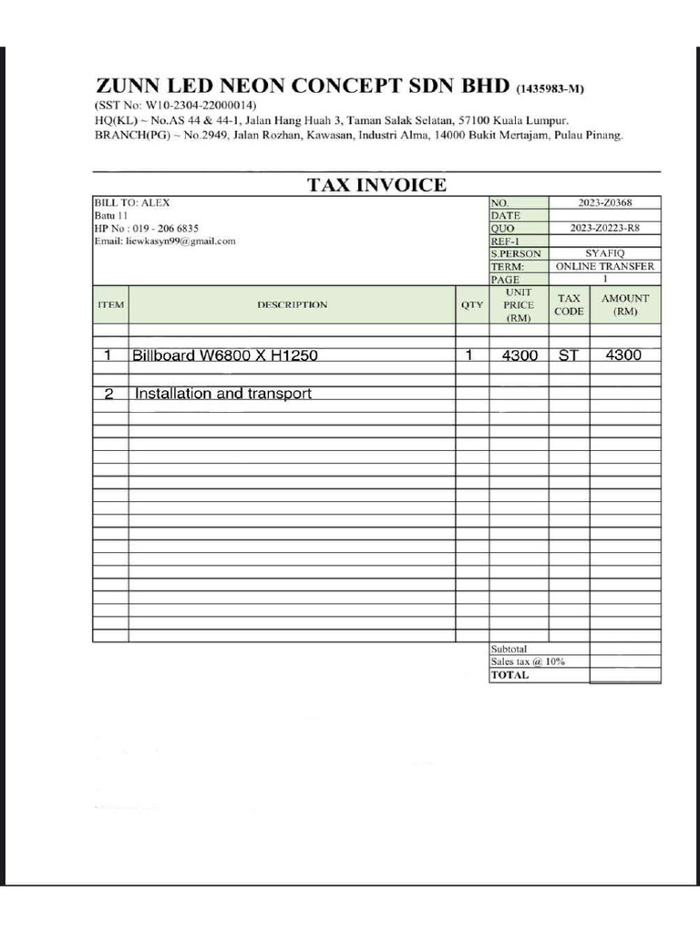 Invoice | PDF