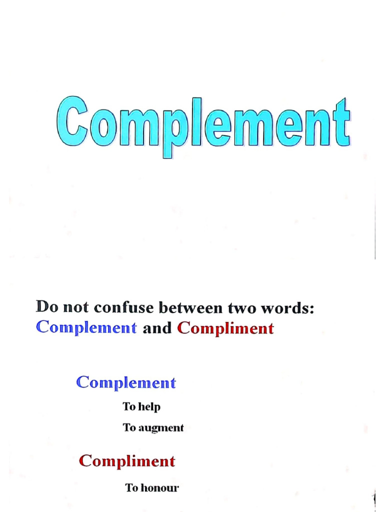 Complement | PDF