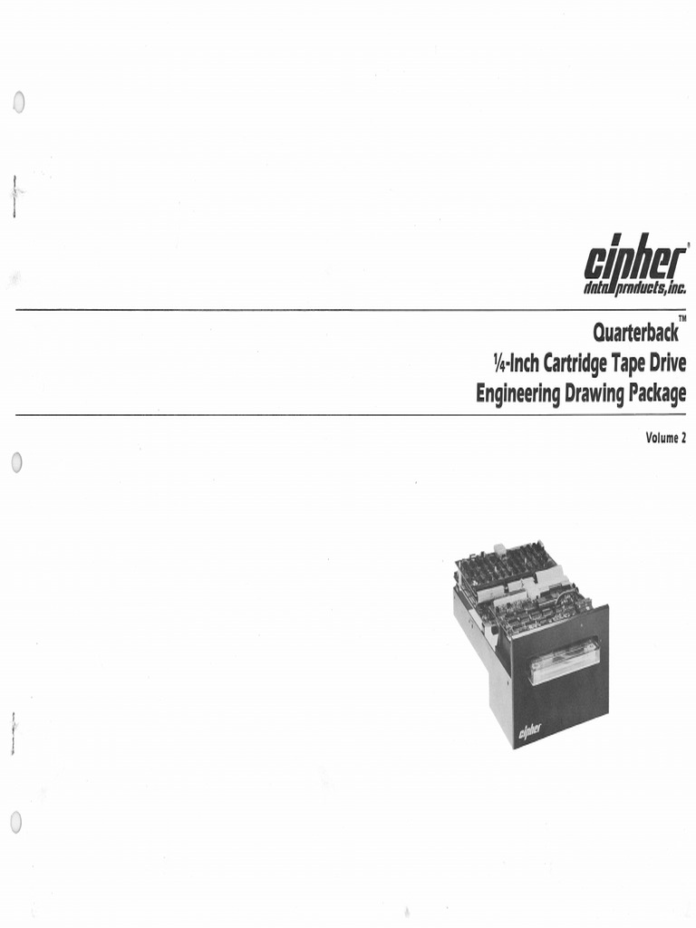 Cipher Quarterback Tape Drive Engineering Drawing Package Vol2 Dec83 | PDF