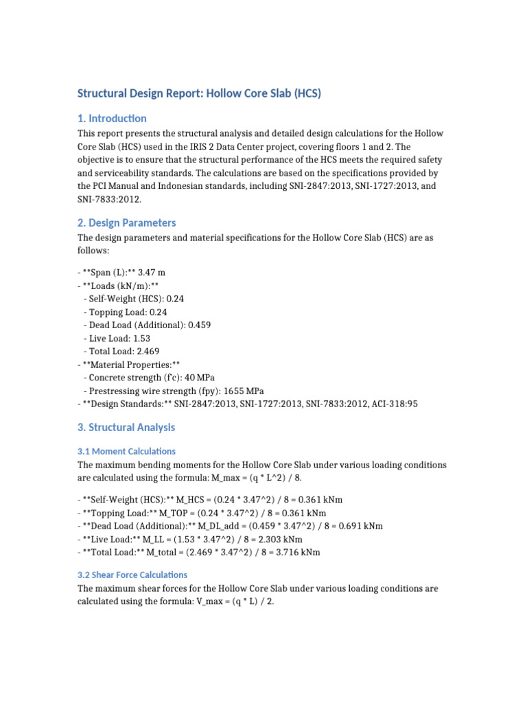 HCS Structural Report Detailed | PDF | Science & Mathematics ...