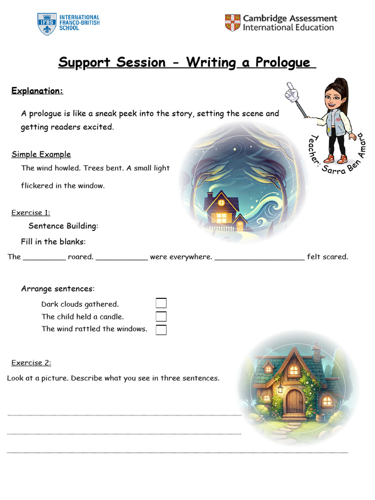 L3 Support Session - Writing A Prologue-2 | PDF | Language Arts ...