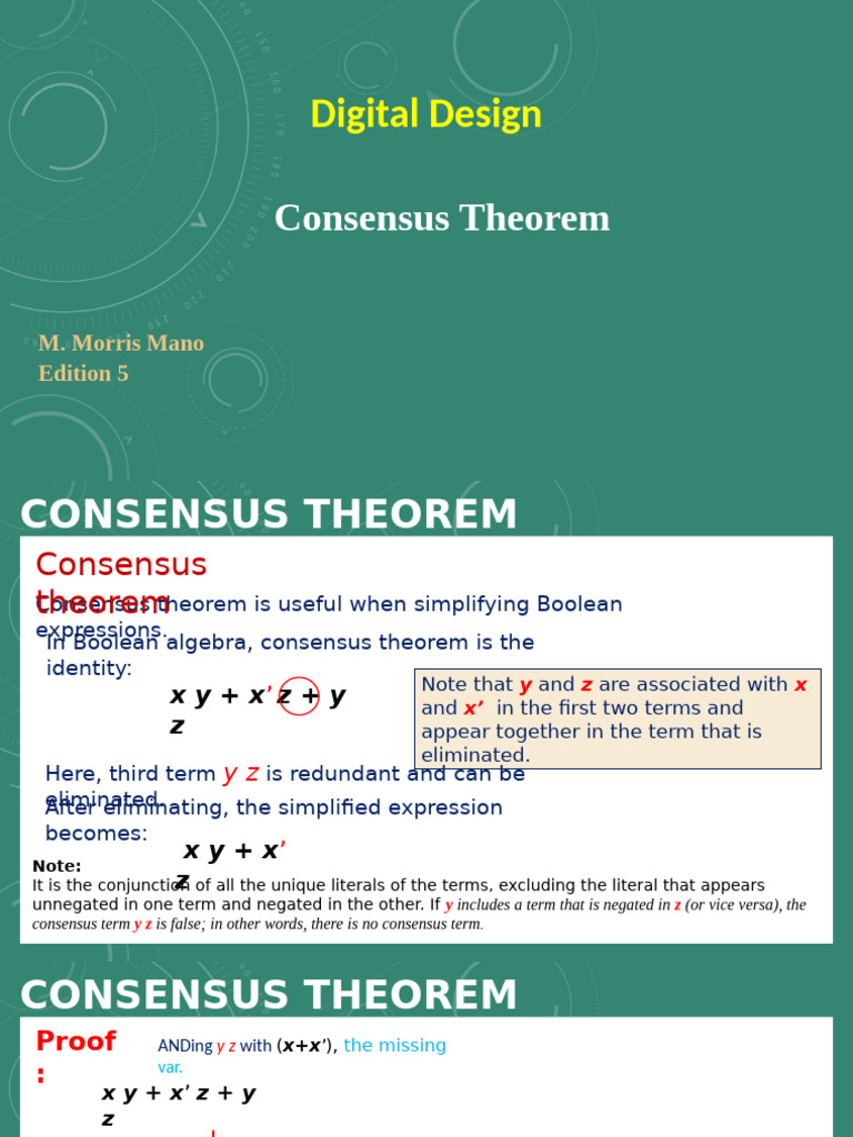 2.3b - Consenses Theorem | PDF | Syntax (Logic) | Abstract Algebra