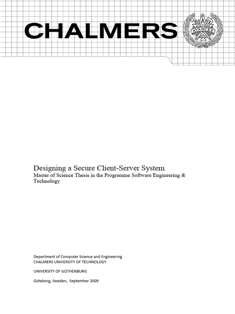 Designing A Secure Client-Server System: Fredrik Andersson | PDF | Password | Key (Cryptography)