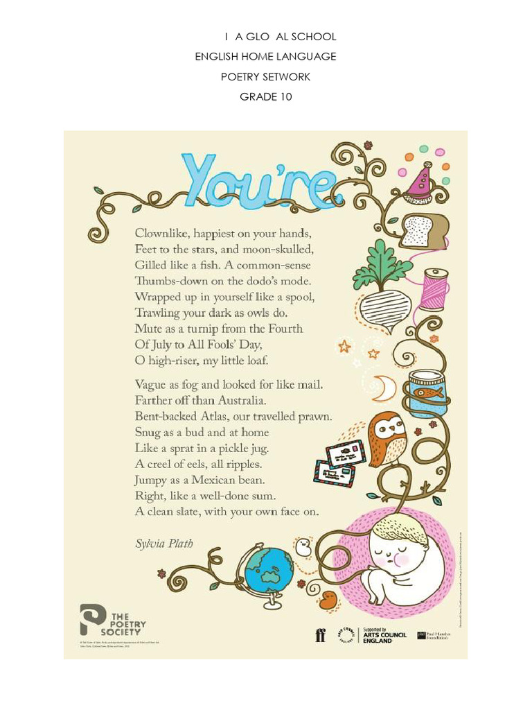 You're by Sylvia Plath Poem and Questions | PDF