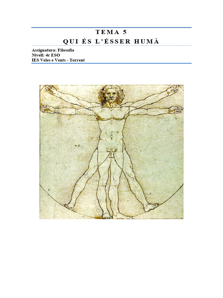 TEMA 5-Qui És L'ésser Humà | PDF
