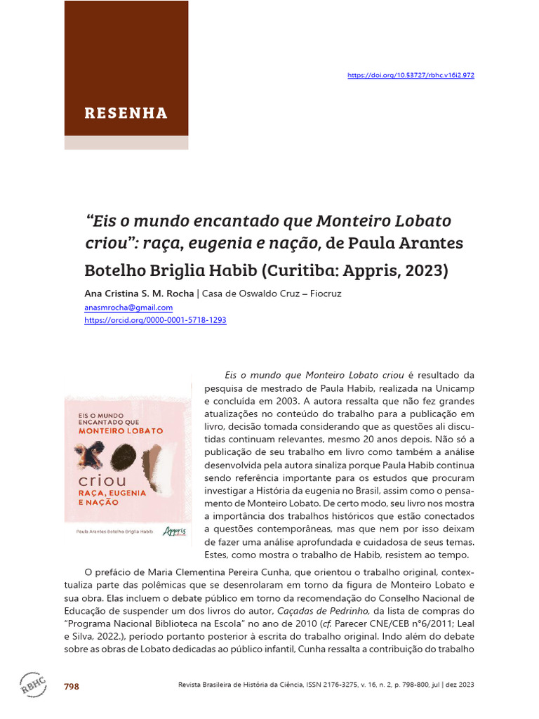 Eugenia e Racismo em Monteiro Lobato | PDF | Eugenia | Racismo