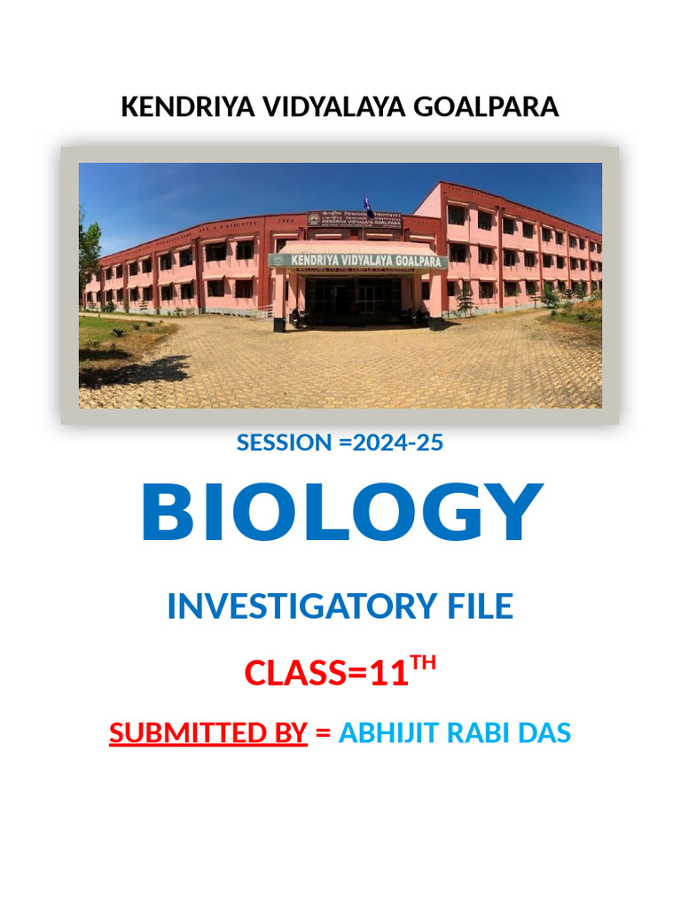 Kendriya Vidyalaya Goalpara | PDF