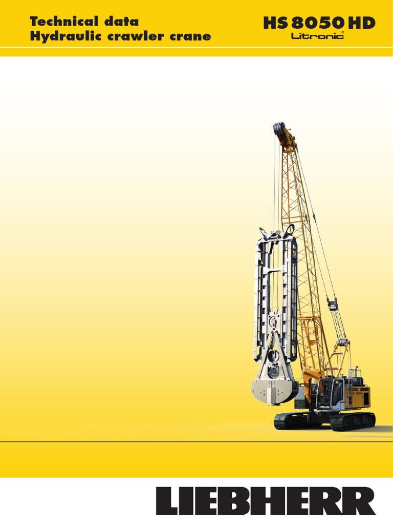 Liebherr HS 8050 HD Technical Data | PDF | Crane (Machine ...