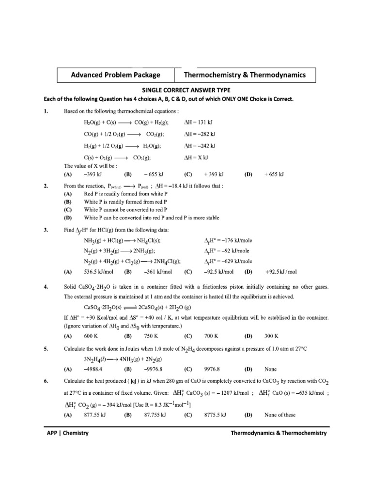 Advance Thermo Assignment | PDF