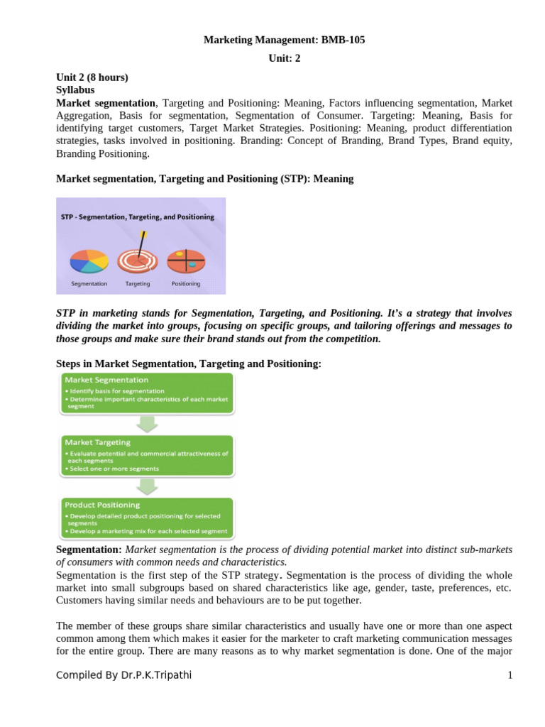 Unit 2 MM Final | PDF | Brand | Market Segmentation