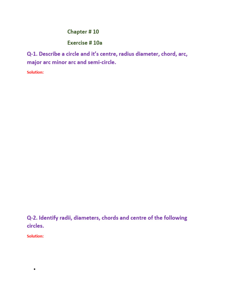 Math Grade 8 Unit 10 | PDF | Area | Circle