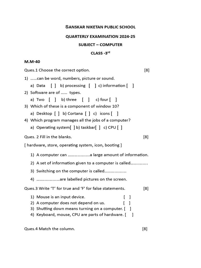 3 RD | PDF | Games & Activities | Technology & Engineering