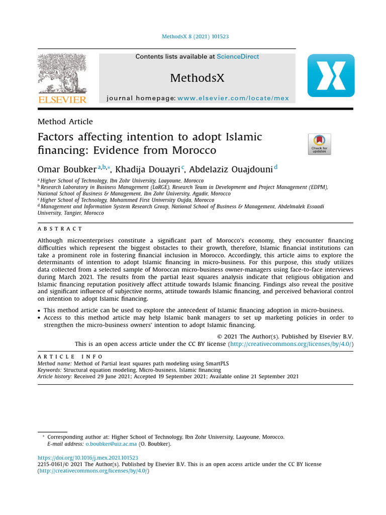 Factors Influencing Islamic Financing Adoption | PDF | Cronbach's Alpha ...