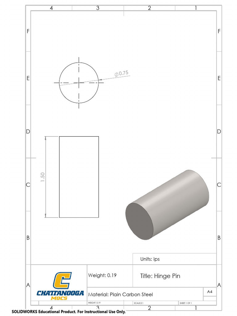 Hinge Pin Specifications in Steel | PDF