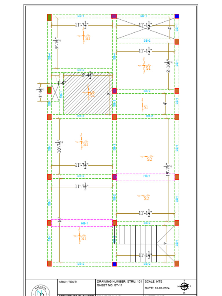 11 Ground Floor Slab Beam Plan | PDF | Floors | Structural Engineering