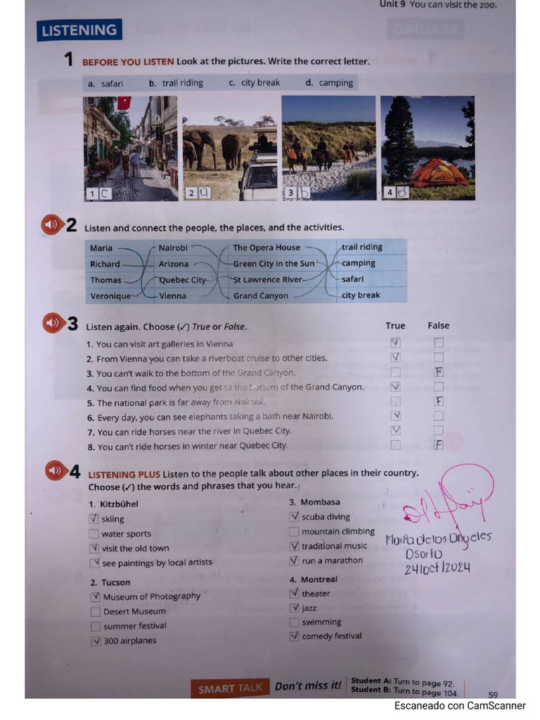 MO Listening Exercise Unit 9 and 10 | PDF