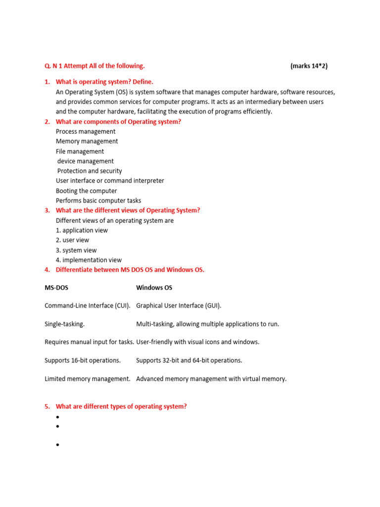 22516-Practice Test Unit 1 2 | PDF | Operating System | Process (Computing)