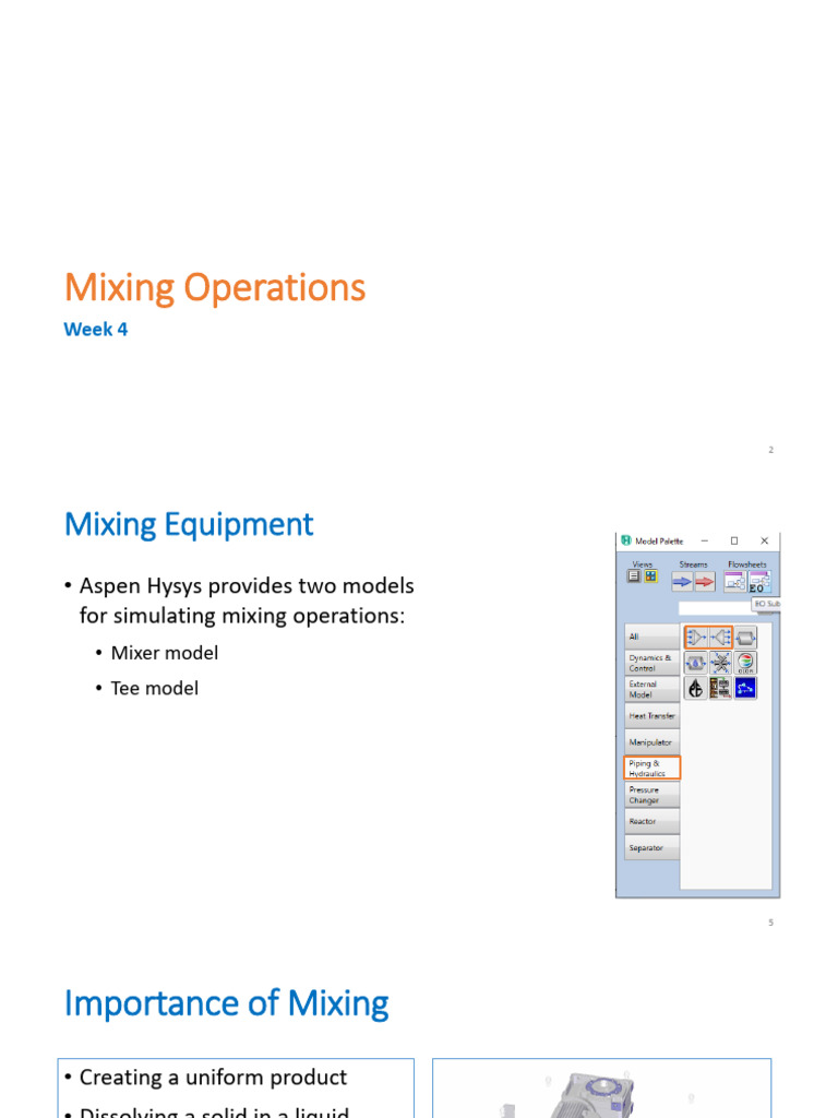 Mixing Operations and Equipment Guide | PDF | Applied And ...