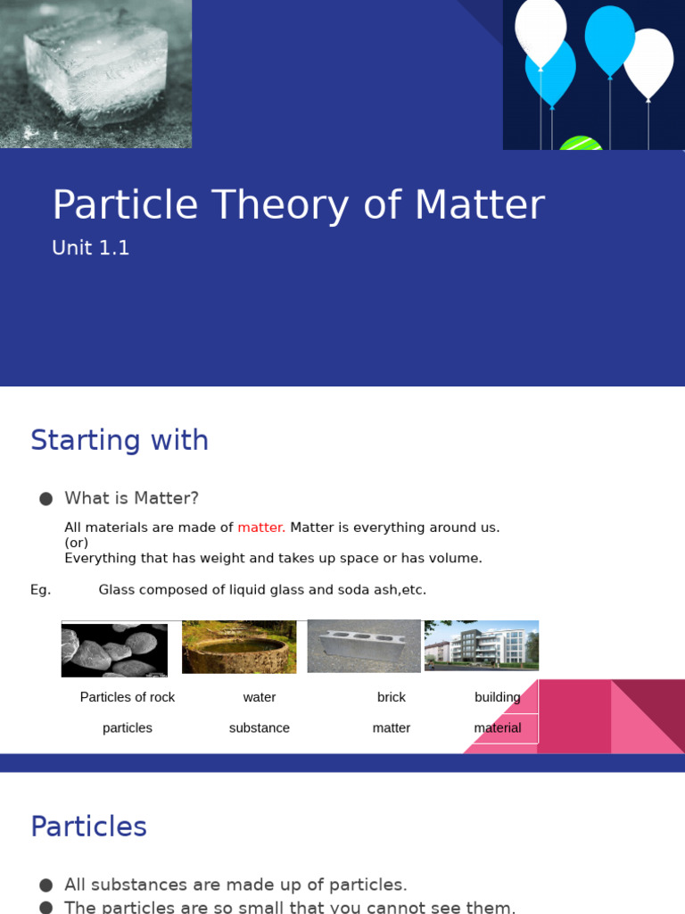 5 Rules of Particle Theory Explained | PDF | Liquids | Matter