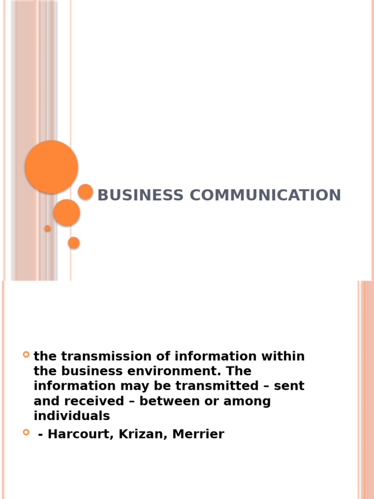 Importance of Business Communication | PDF | Communication | Telephone