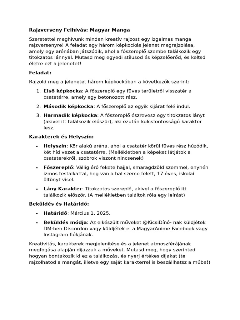 Rajz Verseny Kiiras | PDF