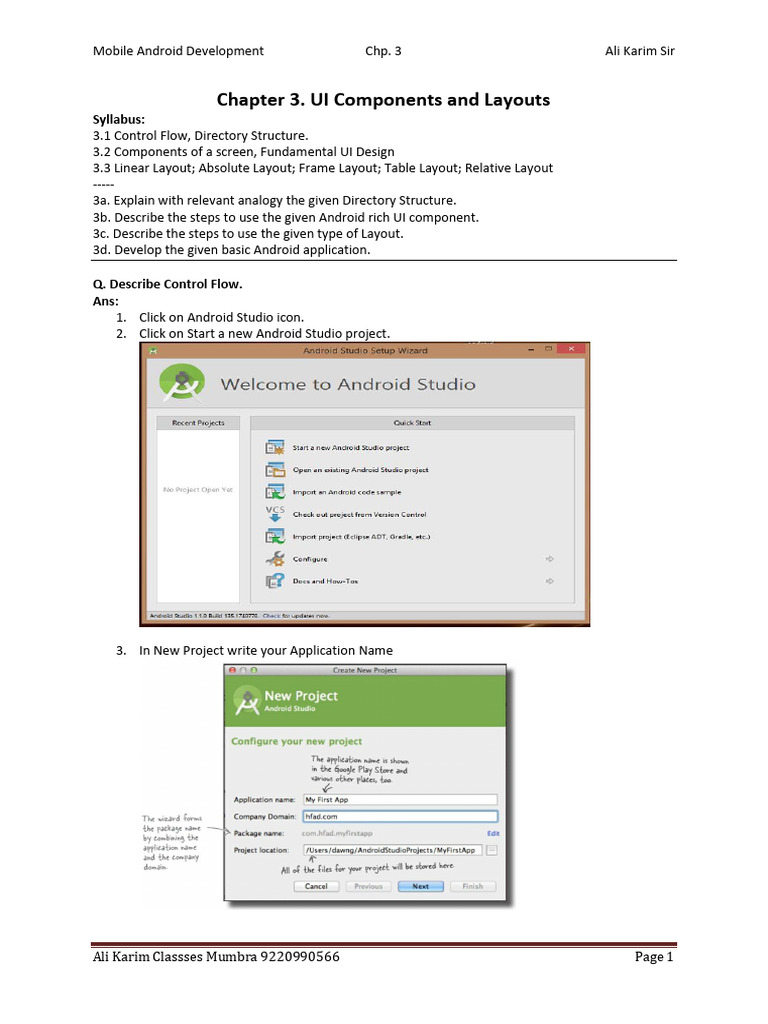 Chapter 3 UI components and layouts | PDF | Page Layout | Computer File