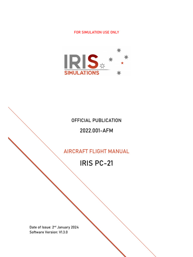IRIS PC 21 Aircraft Flight Manual | PDF | Aviation | Aircraft