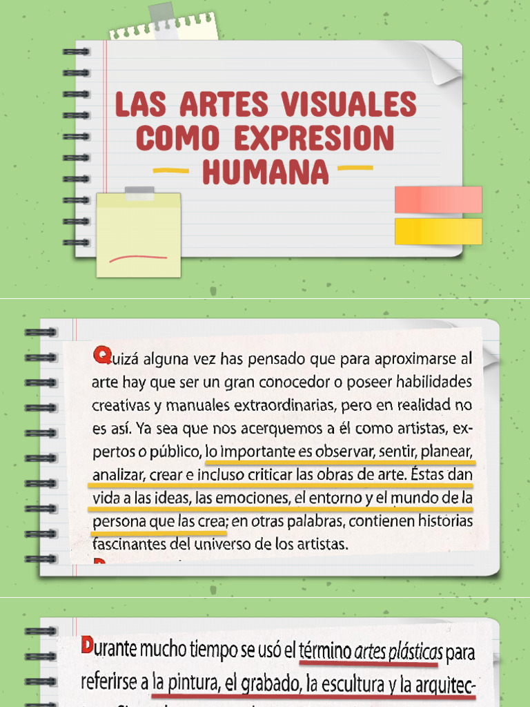 Tema Las Artes Visuales Como Expresion Humana | PDF