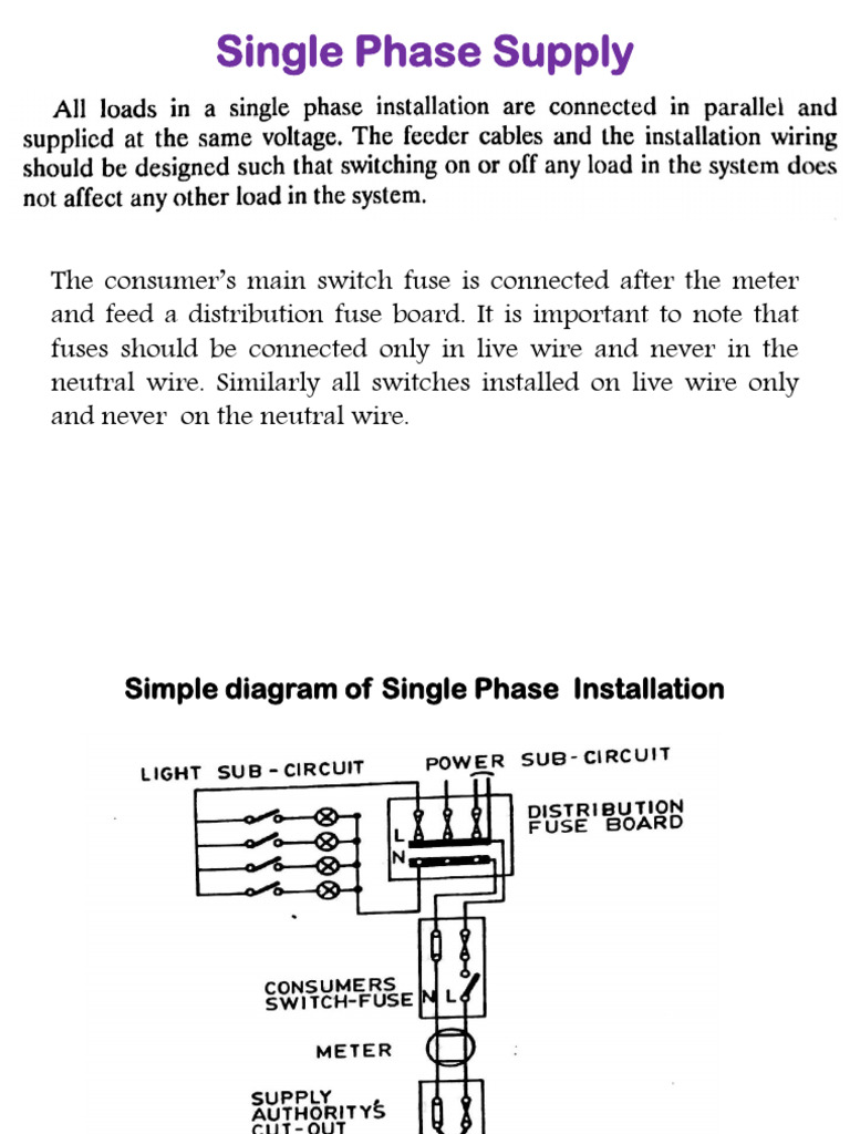 Single Phase Electrical Setup Guide | PDF | Technology & Engineering